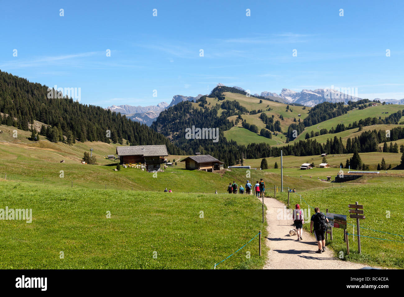 COMPACCIO COMPATSCH, ITALY ON September 12, 2018. View of the landscape ...