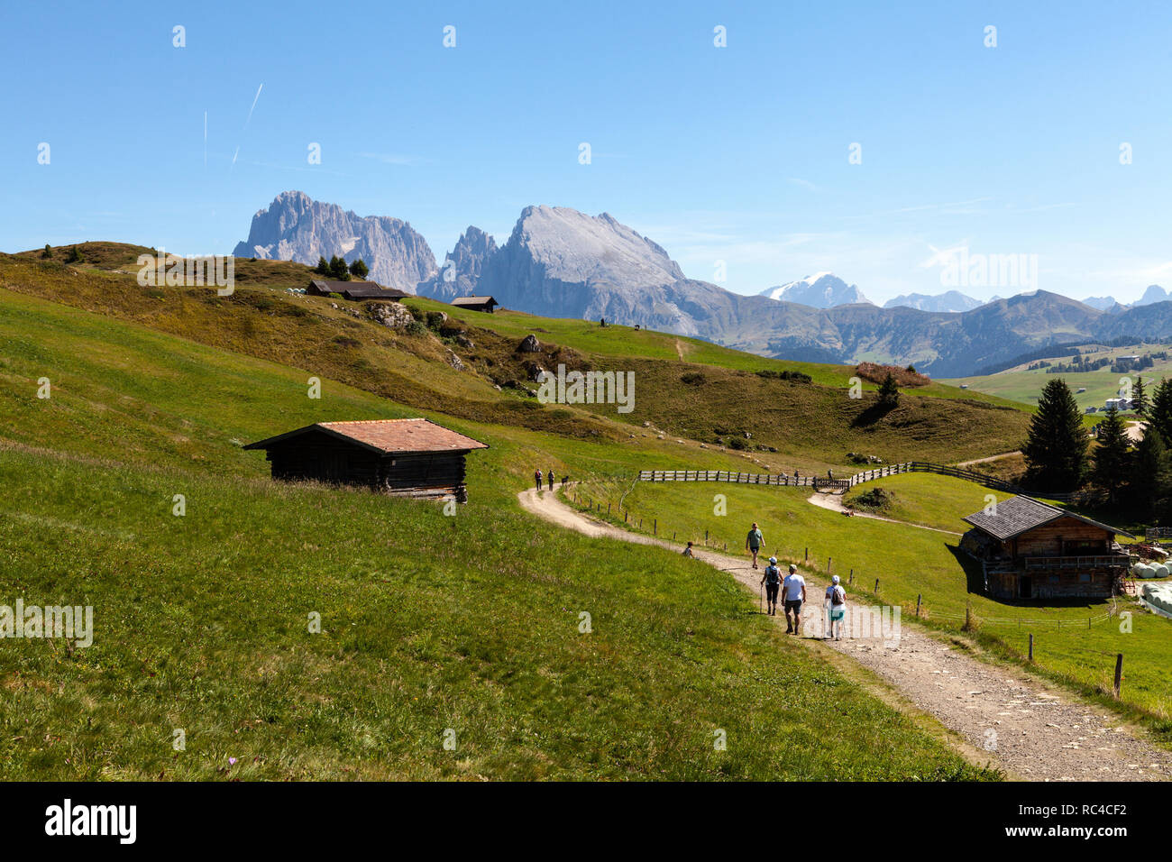 COMPACCIO COMPATSCH, ITALY ON September 12, 2018. View of the landscape ...