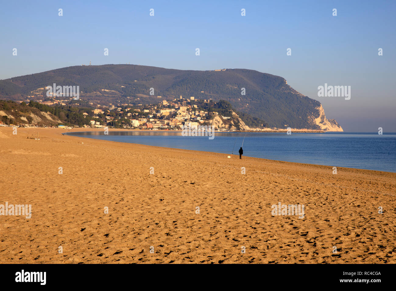 Numana beach, Riviera del Conero, Adriatic Sea, Numana, Ancona, Marche ...