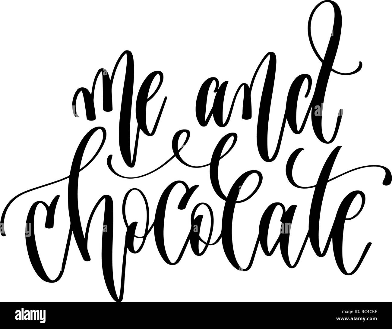 Chocolate font Black and White Stock Photos & Images - Alamy