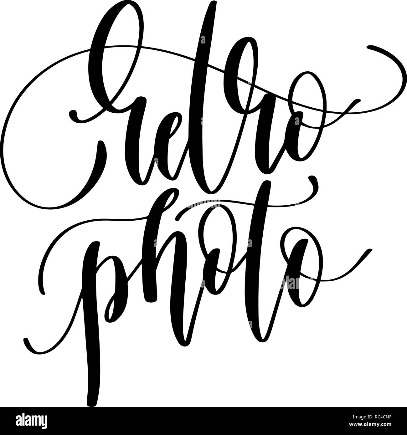 retro photo - hand lettering inscription text Stock Vector Image & Art ...