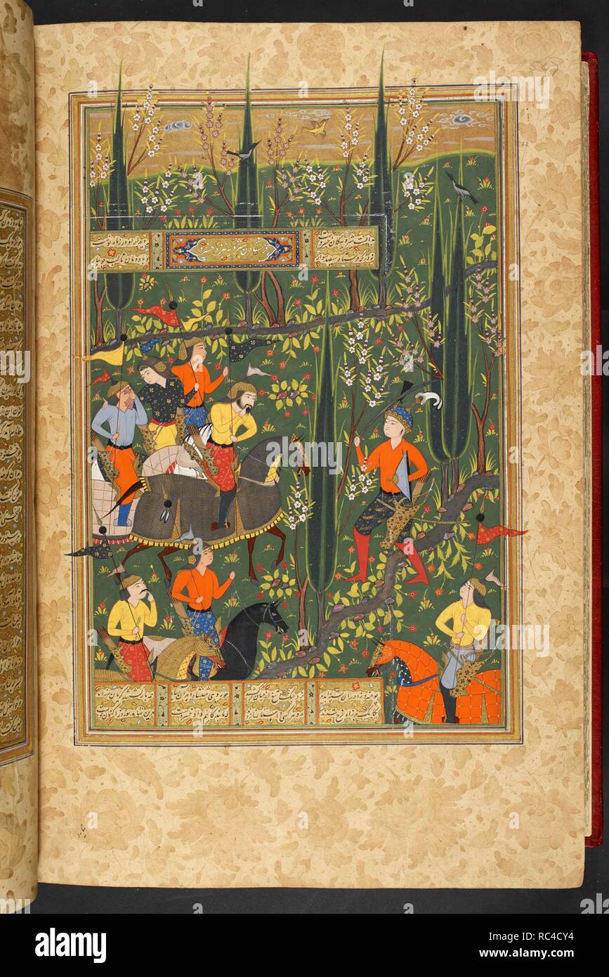 Shirwi sends an envoy to Khusraw. Shahnama of Firdawsi, with 56 ...