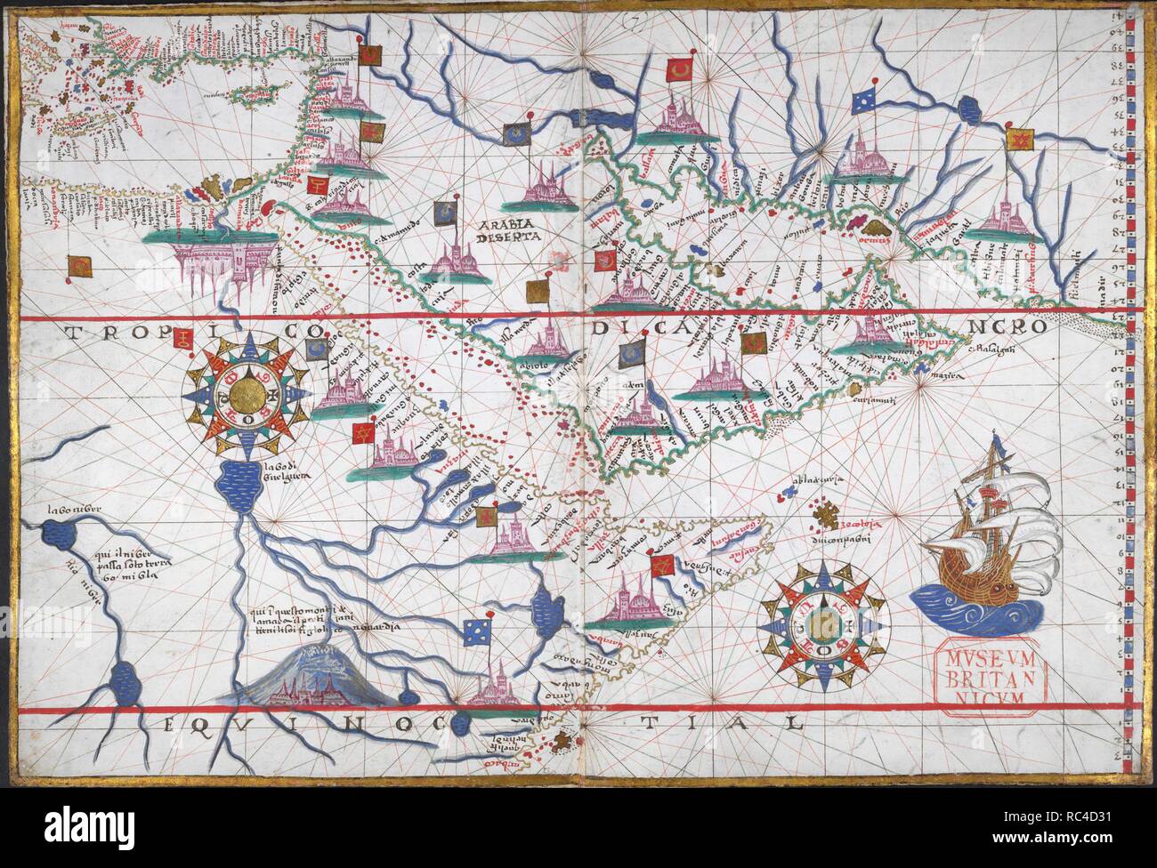 Chart of the Persian Gulf. Portolano. Italy; 1578. [Whole chart] Chart ...