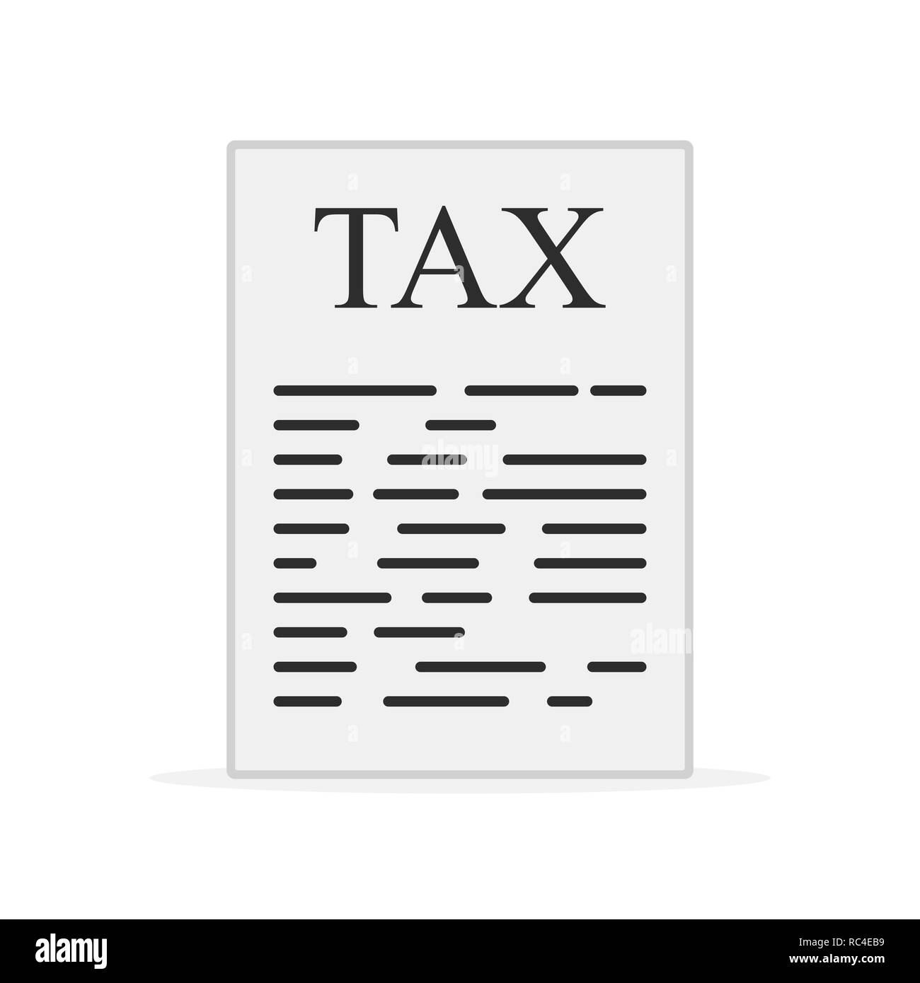 Tax form in flat design. Vector illustration. Tax payment concept icon ...