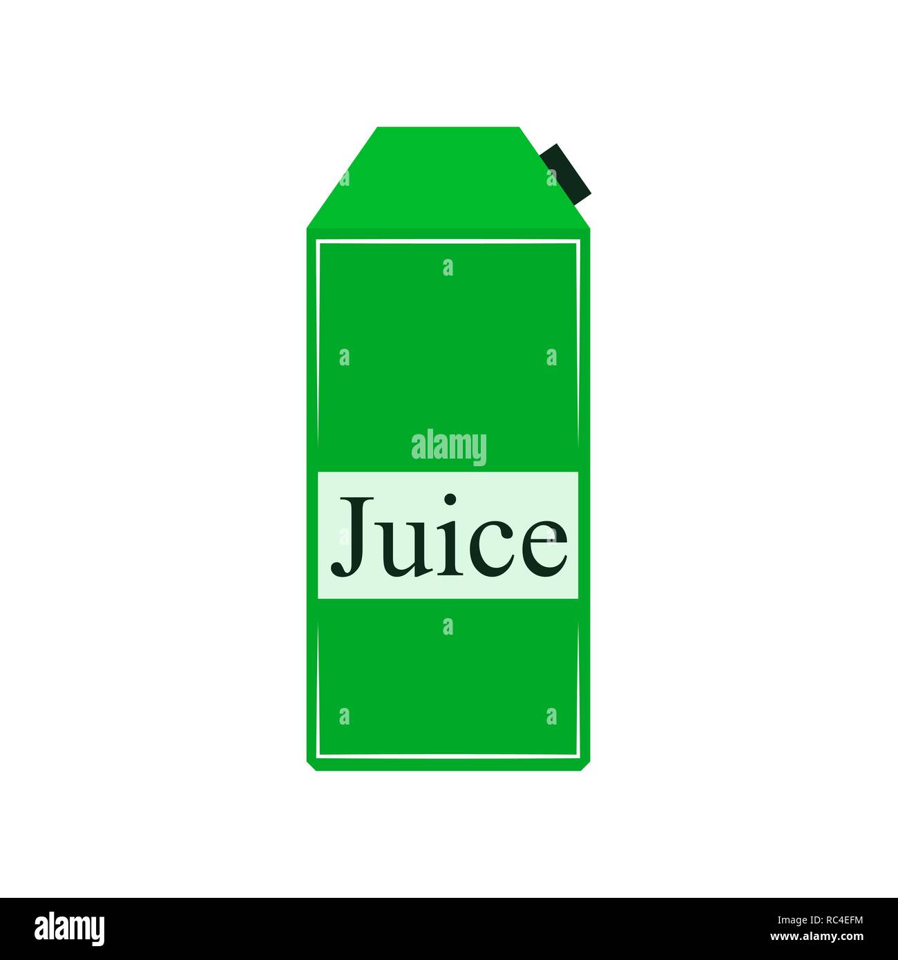 Juice paper pack in flat design. Vector illustration. Juice carton box ...