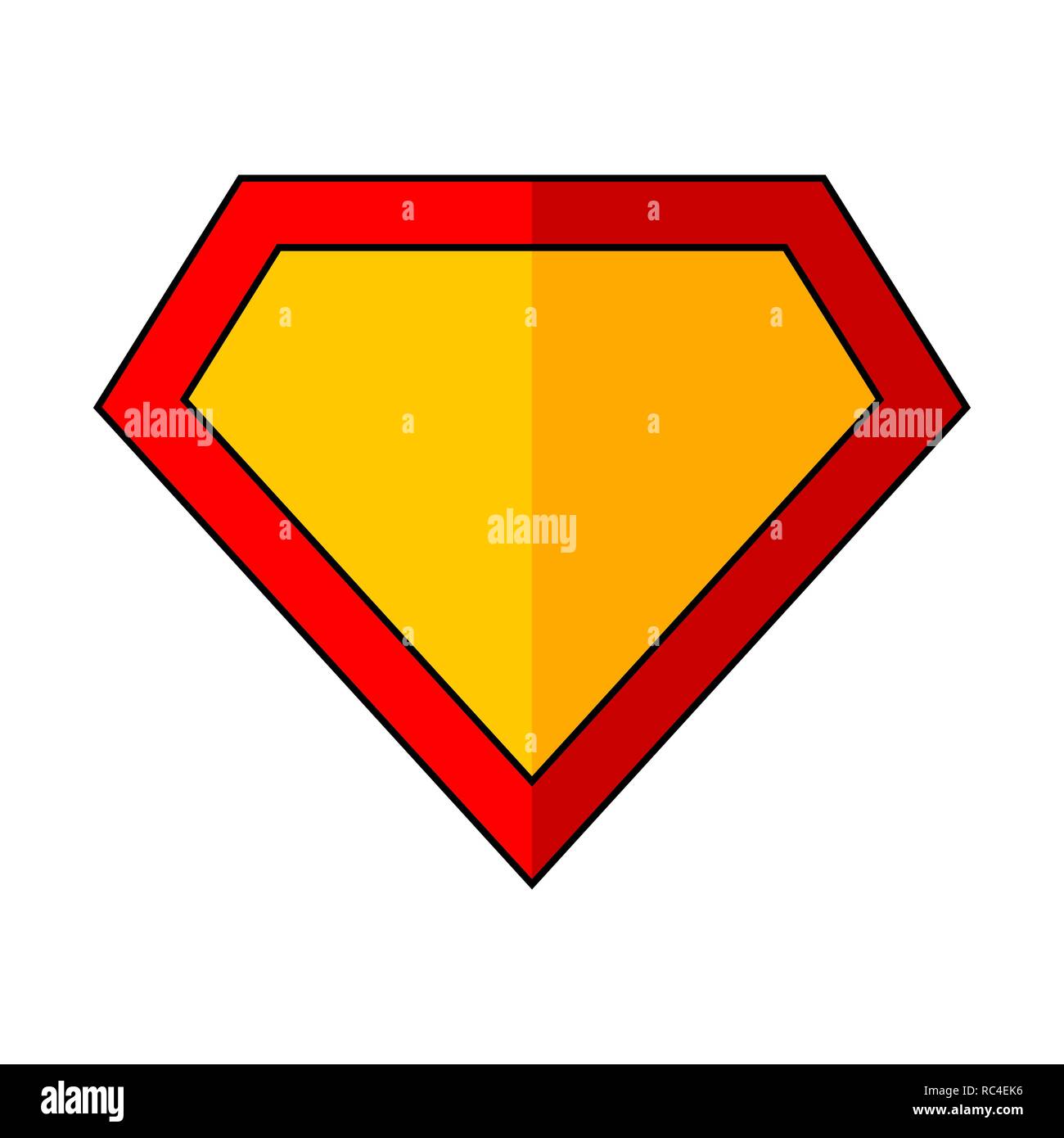 Bright superhero color logo on white background. Vector illustration ...