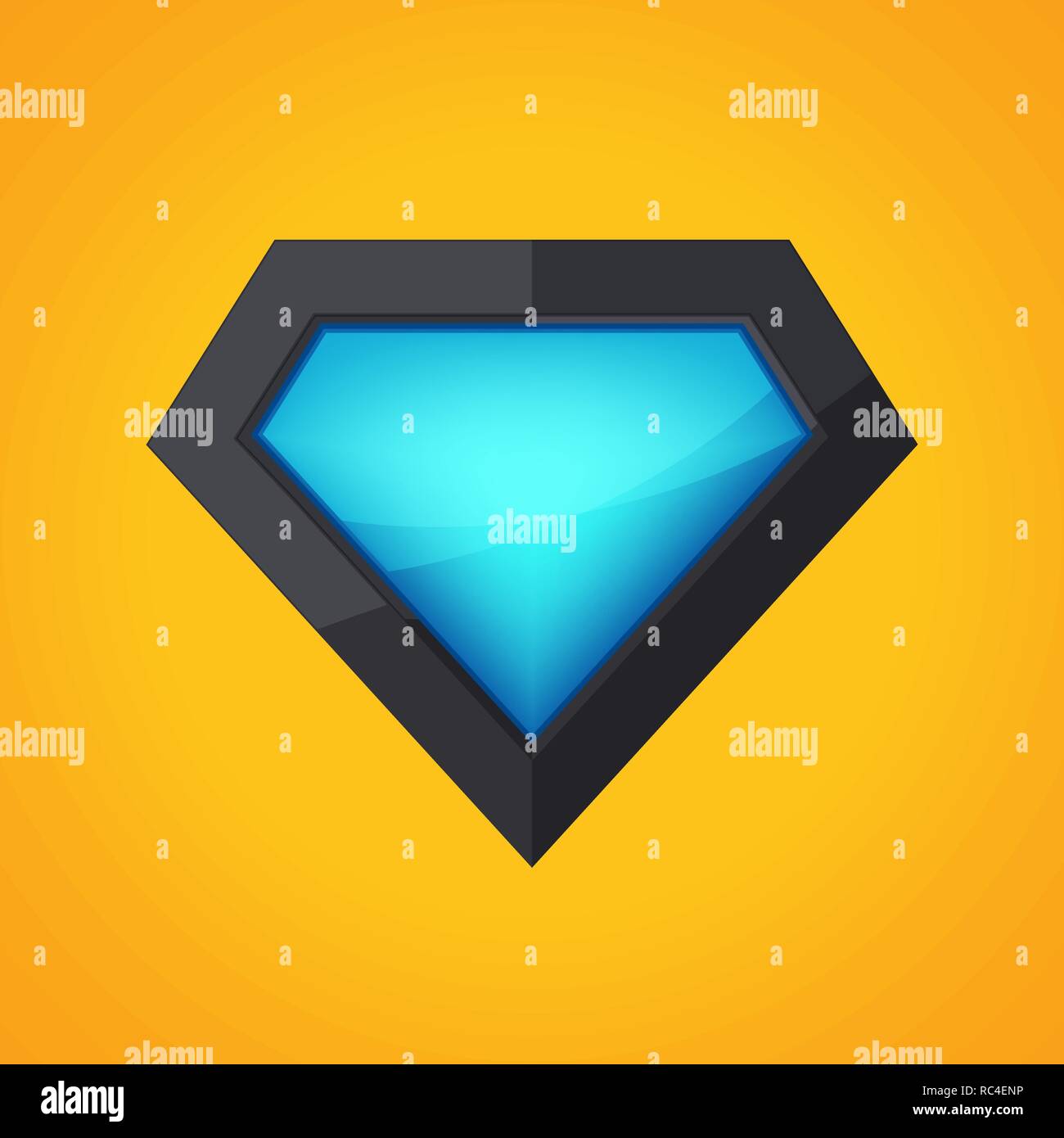 Plastic Superhero logo, on orange background. Vector illustration ...