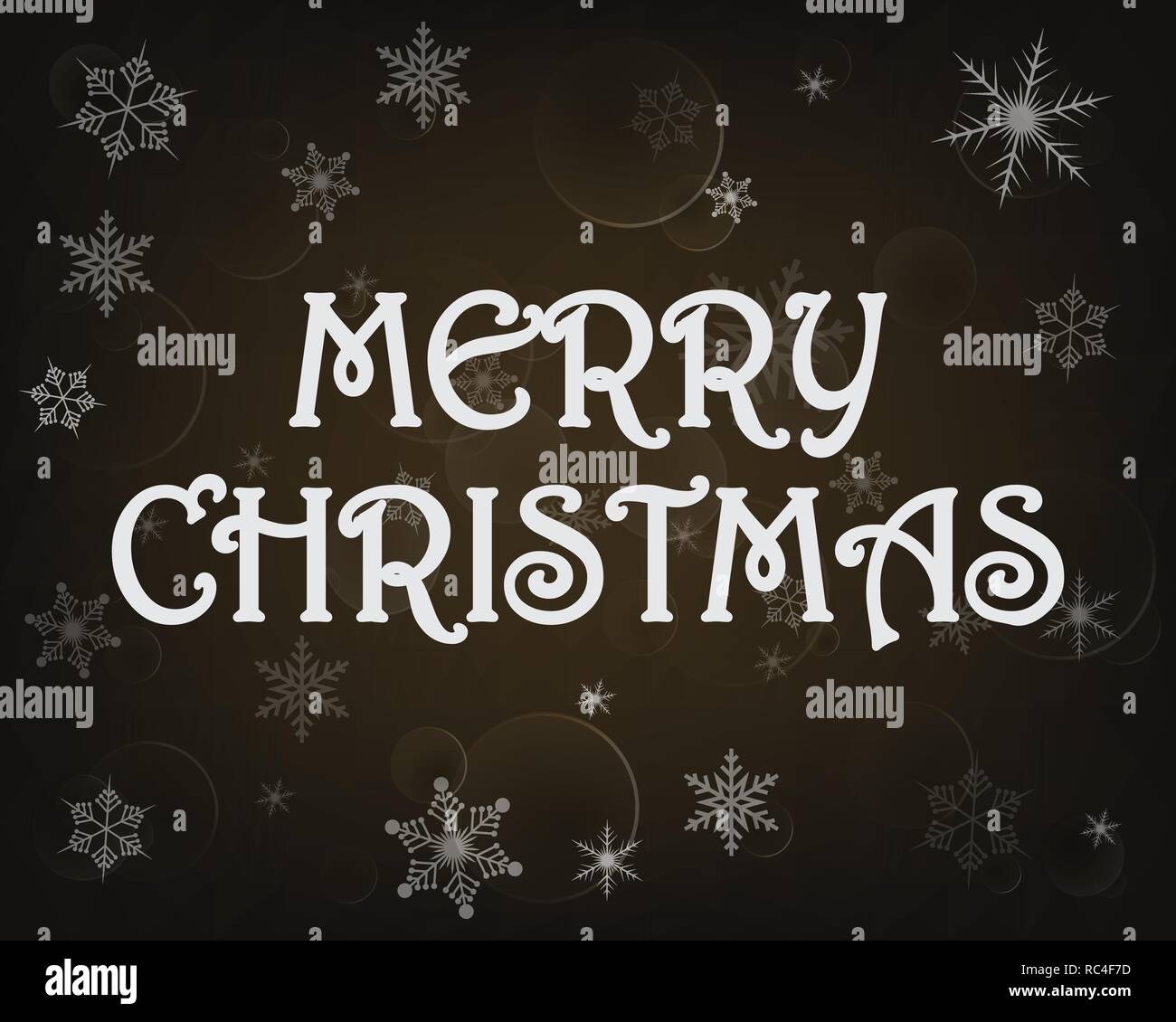Merry Christmas text on the festive background. Vector illustration ...