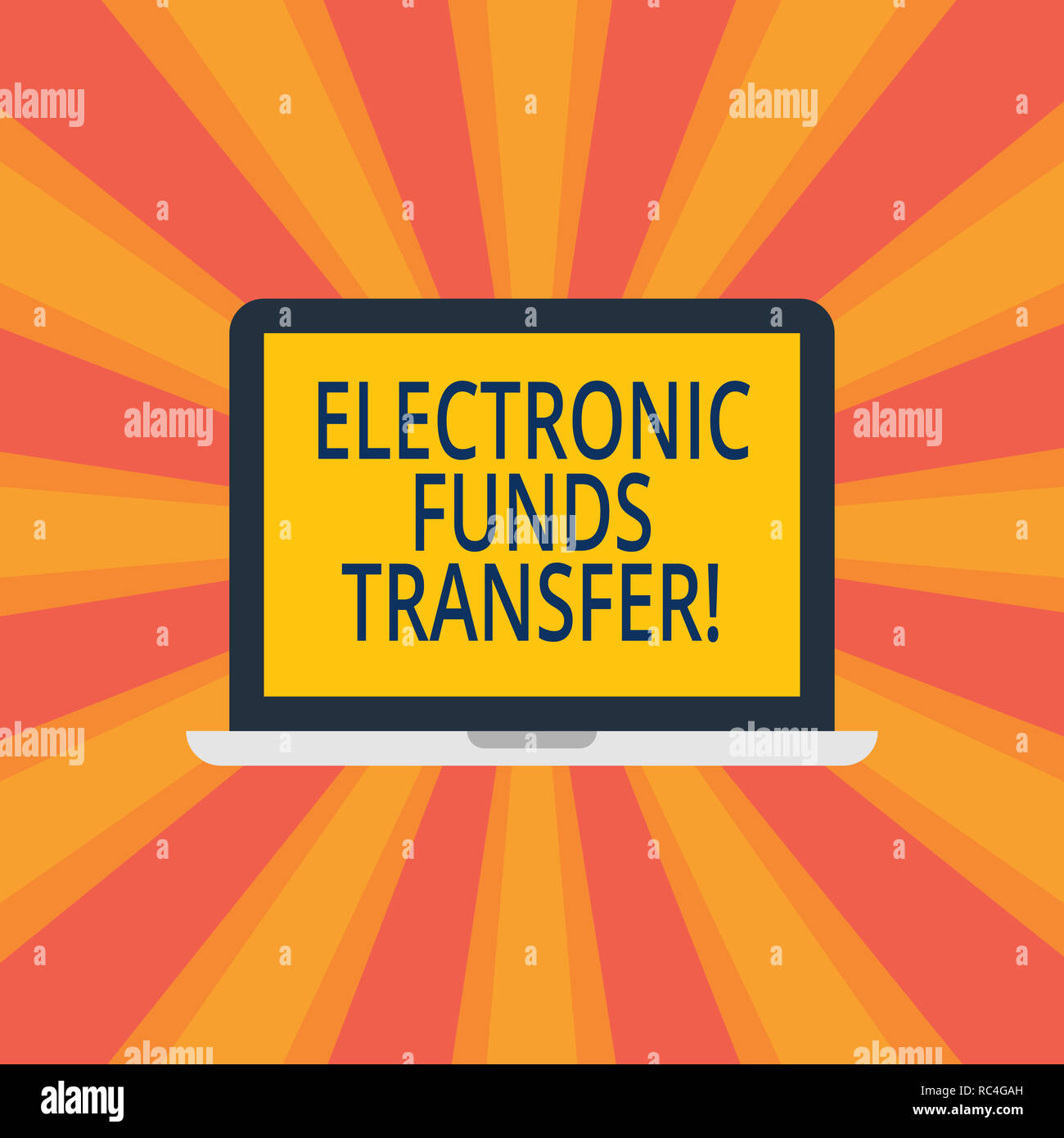 Text sign showing Electronic Funds Transfer. Conceptual photo Transfer ...