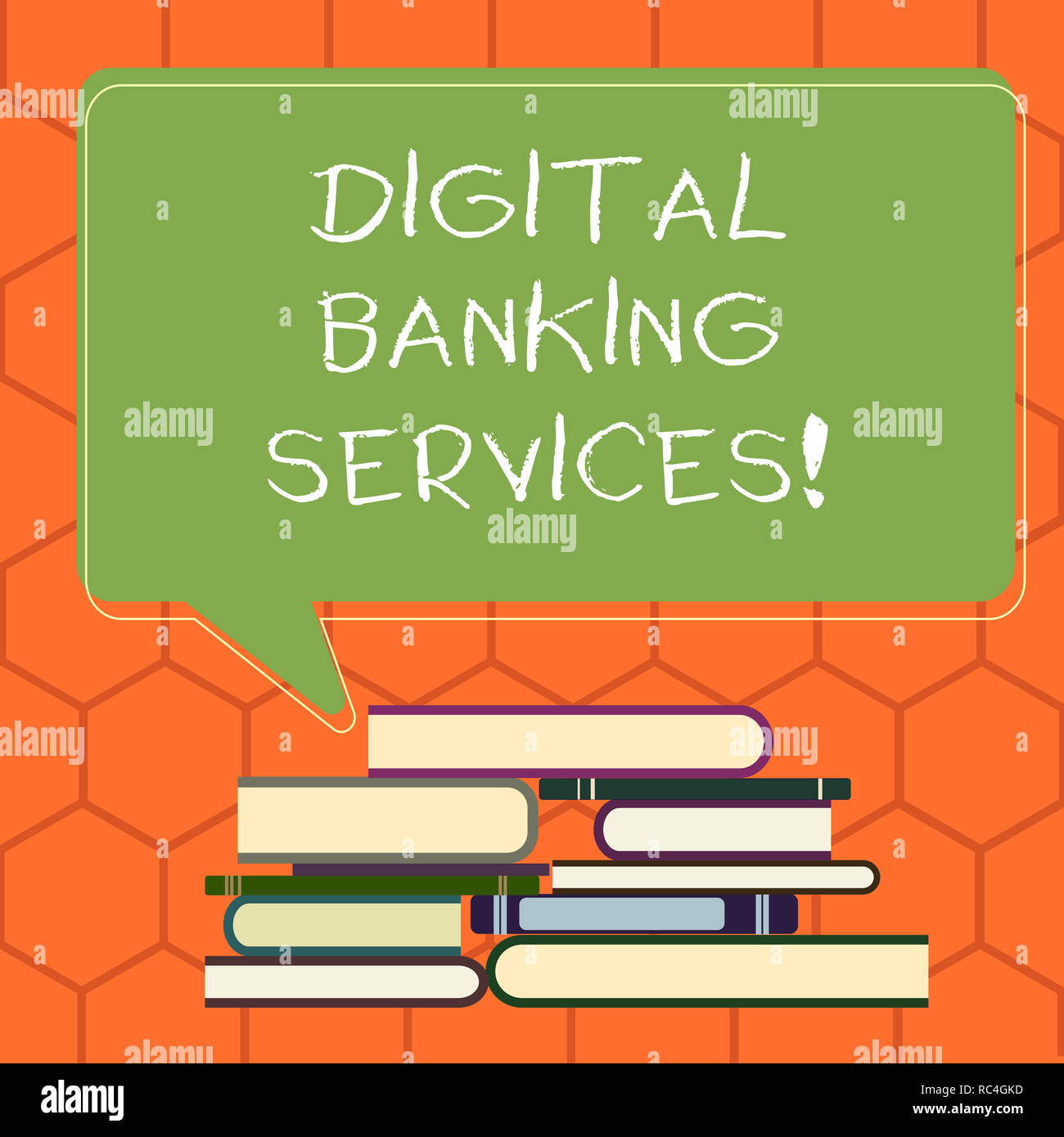 Handwriting text Digital Banking Services. Concept meaning Digitization ...