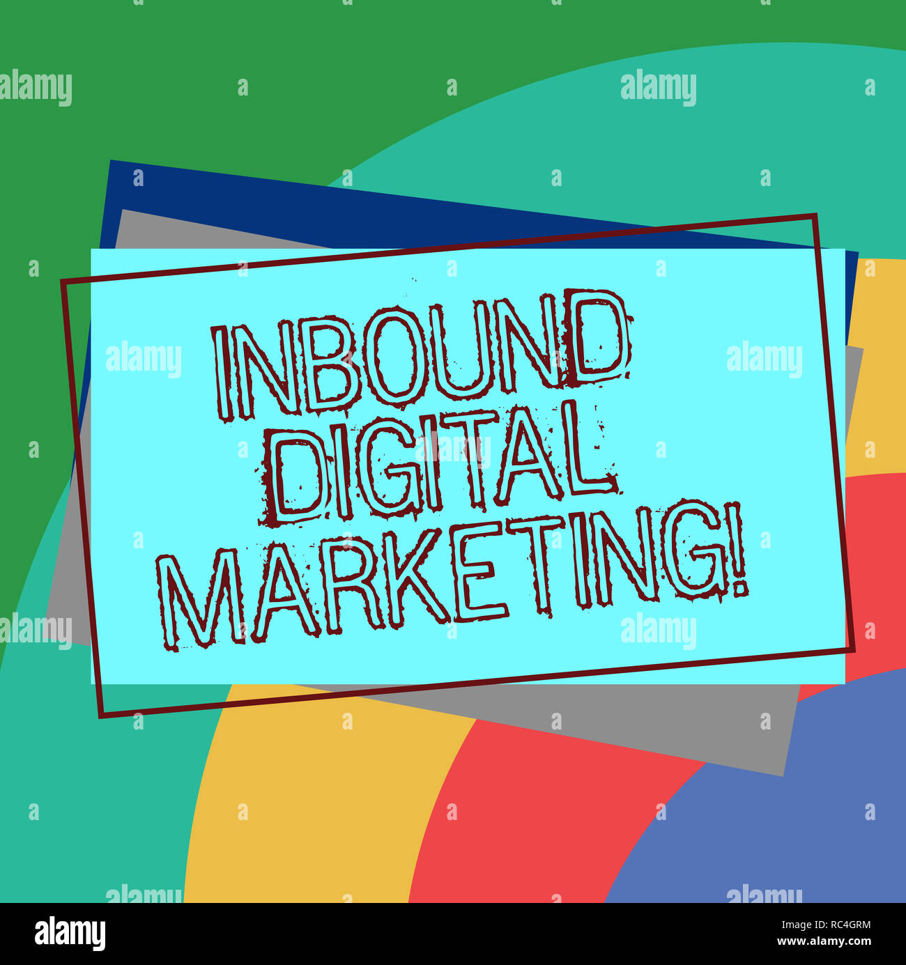 Text sign showing Inbound Digital Marketing. Conceptual photo elements ...