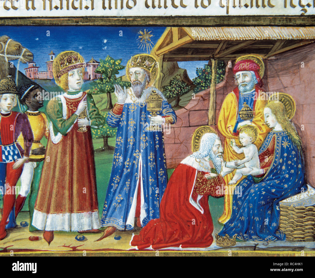 Nativity illuminated manuscript hi-res stock photography and images - Alamy