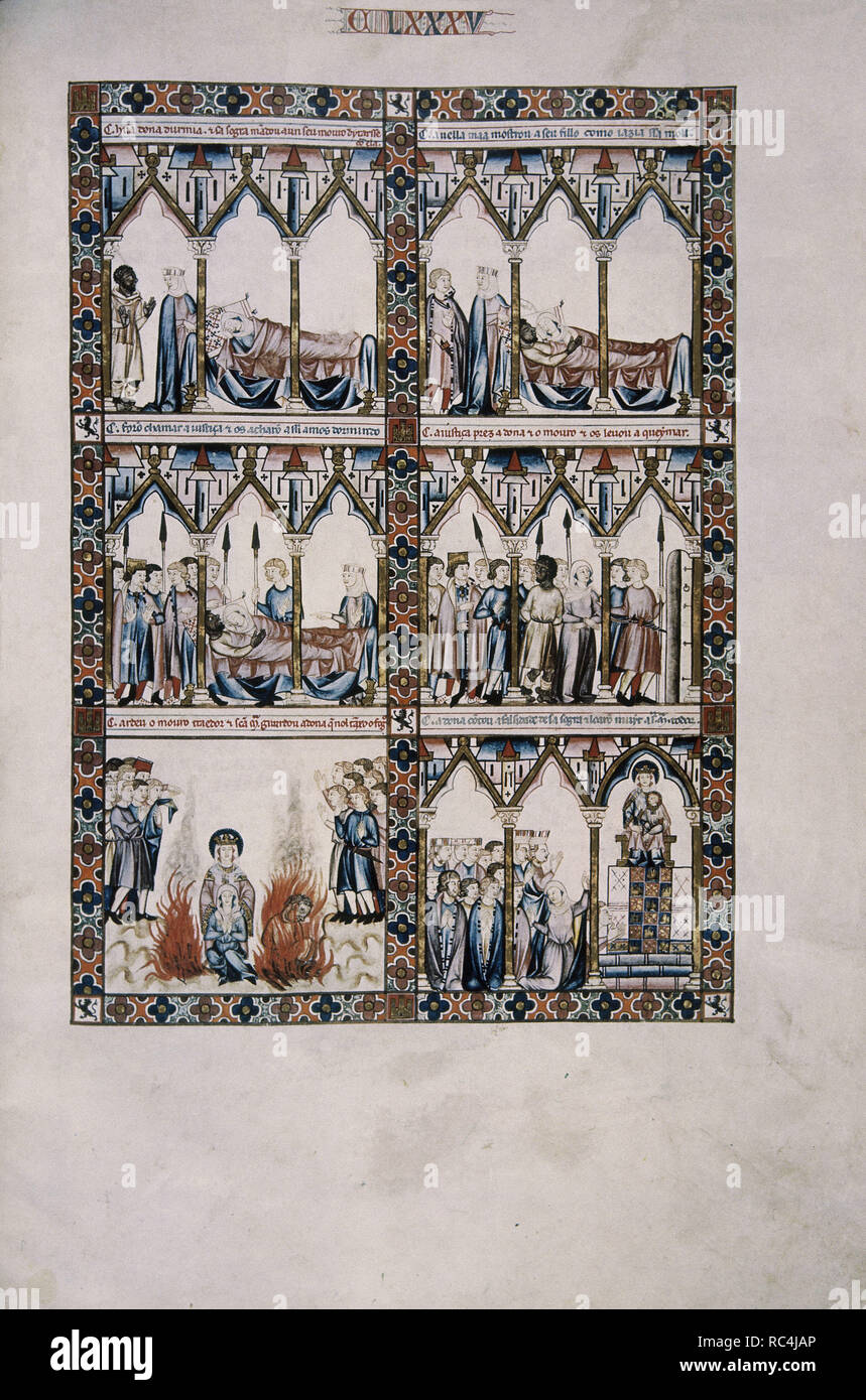 MTI1 - CANTIGA DE SANTA MARIA Nº185 - F244R - LA VIRGEN SALVA A MUJER ...