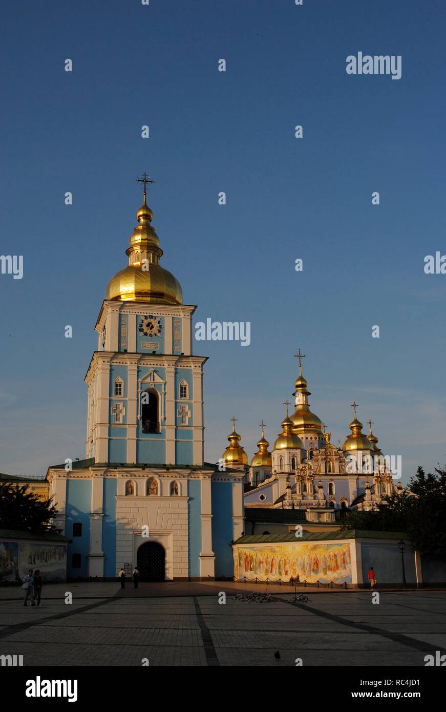 Ukraine. Kiev. St. Michael's Golden Domed Monastery. The exterior was ...