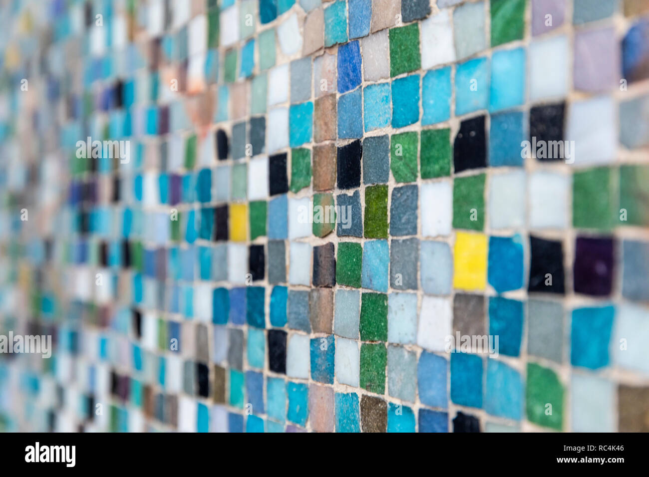 Colorful wall tile on rough stone wall hi-res stock photography and ...