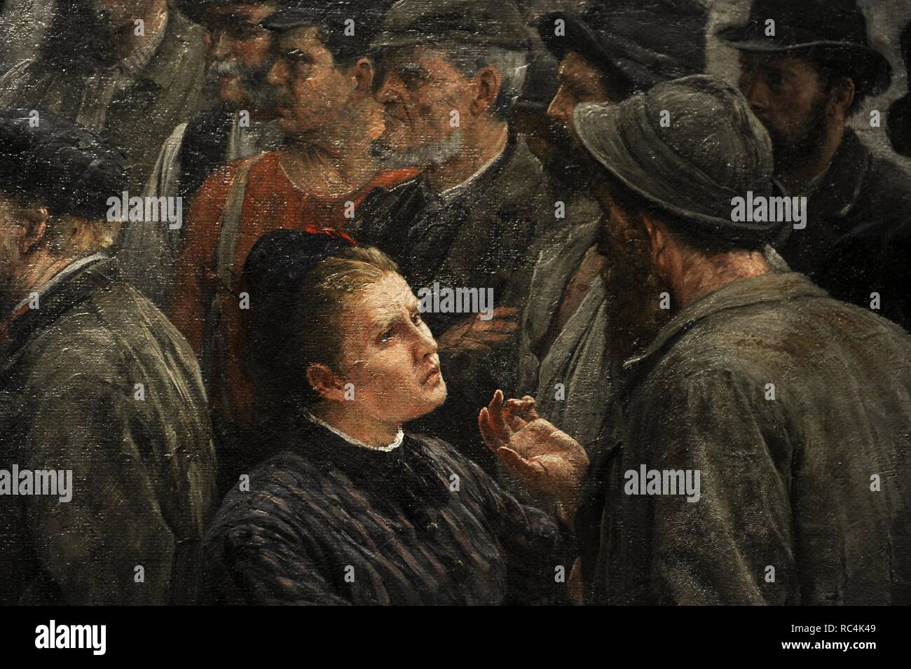 Robert Koehler (1850-1917). Germany painter. The Strike, 1886. Detail ...