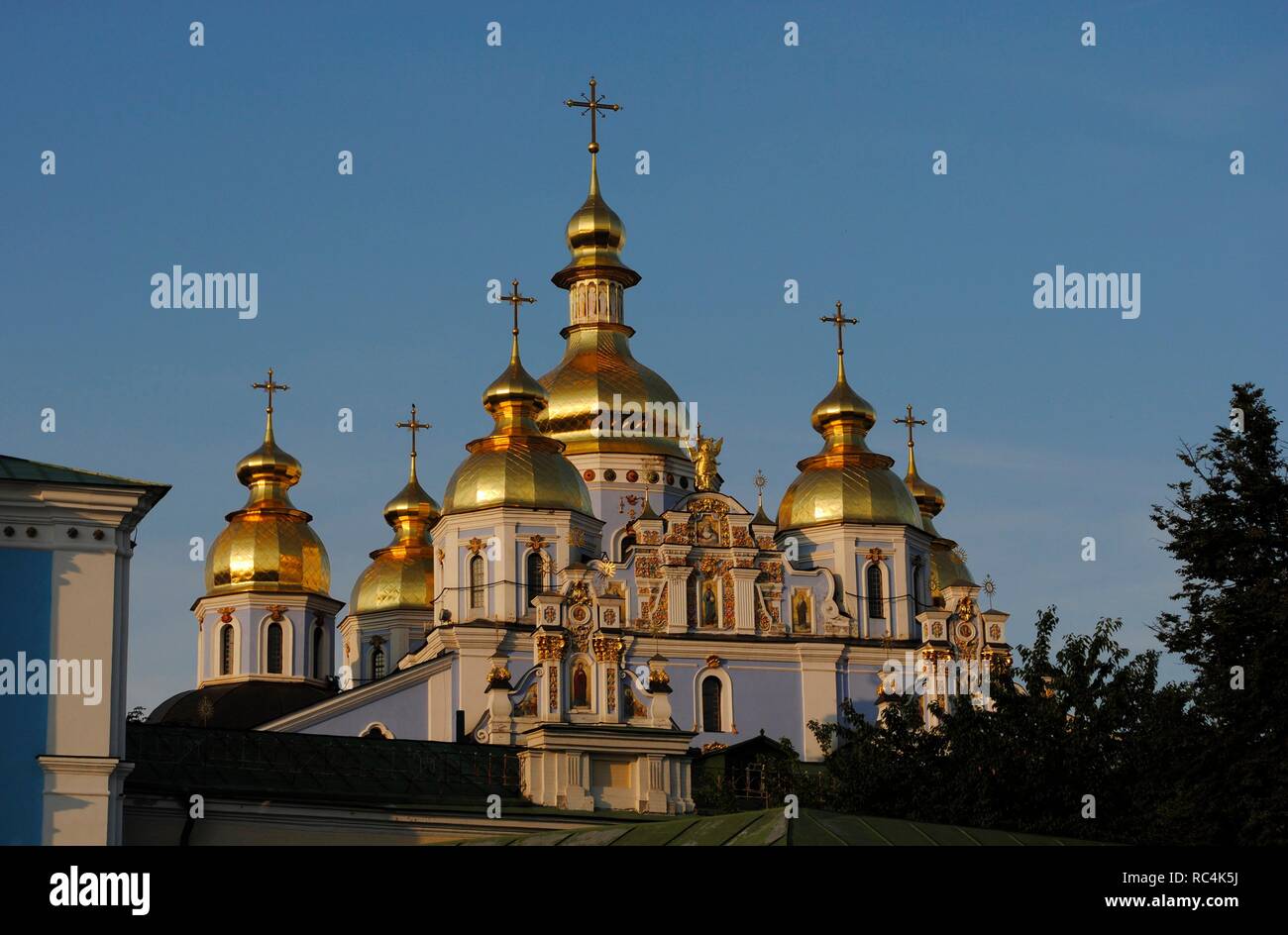 Ukraine. Kiev. St. Michael's Golden Domed Monastery. The exterior was ...