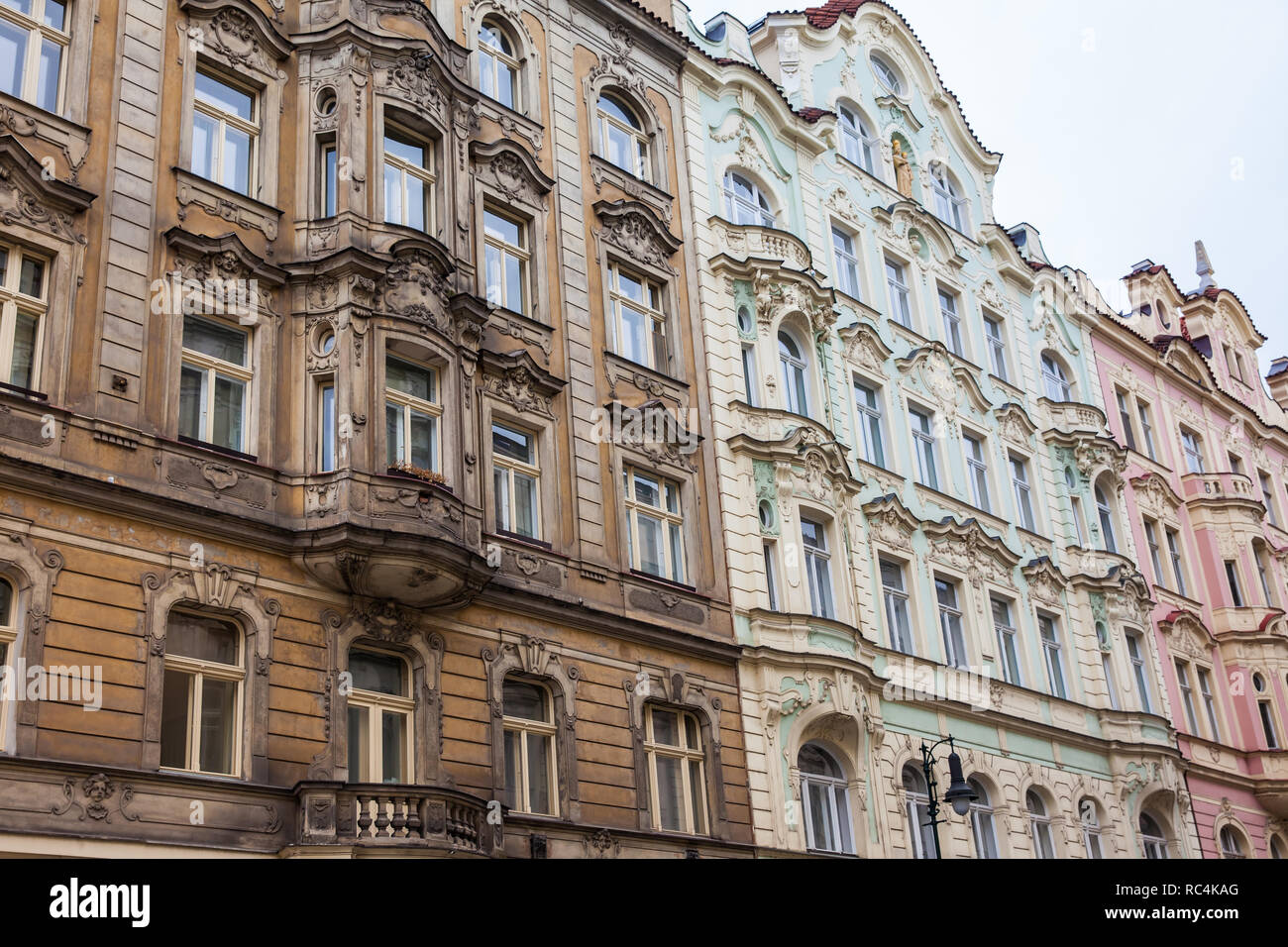 Beautiful architecture of the buildings at Prague old town Stock Photo ...