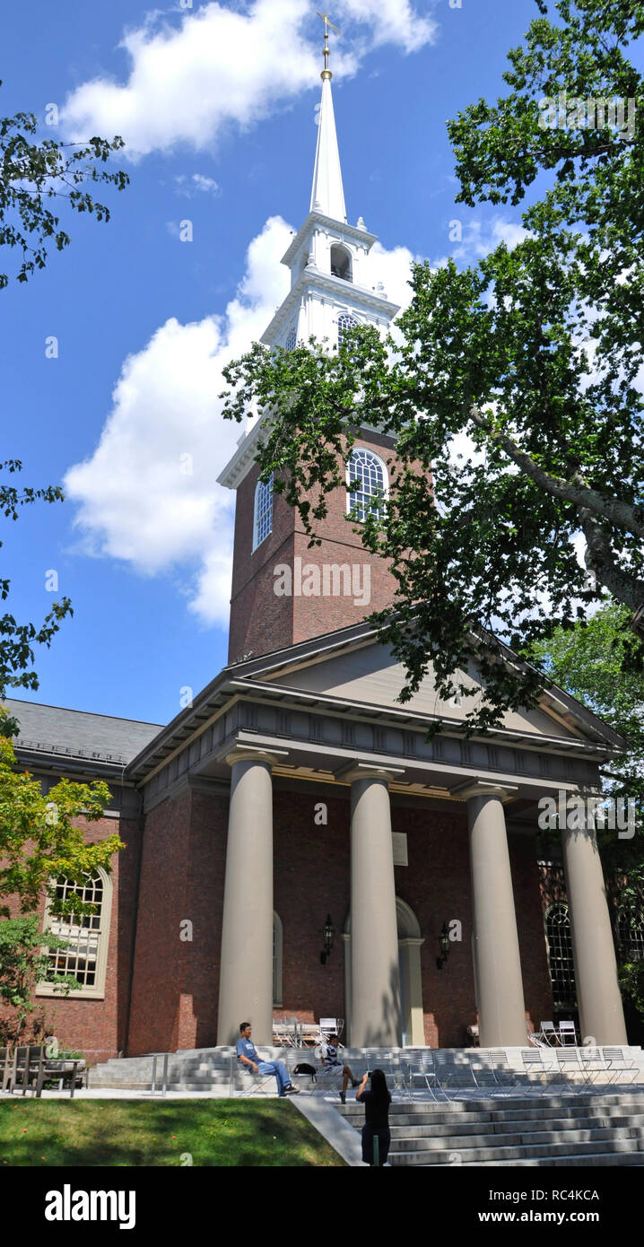Cambridge, MA. Historic buildings around Harvard Yard, including ...