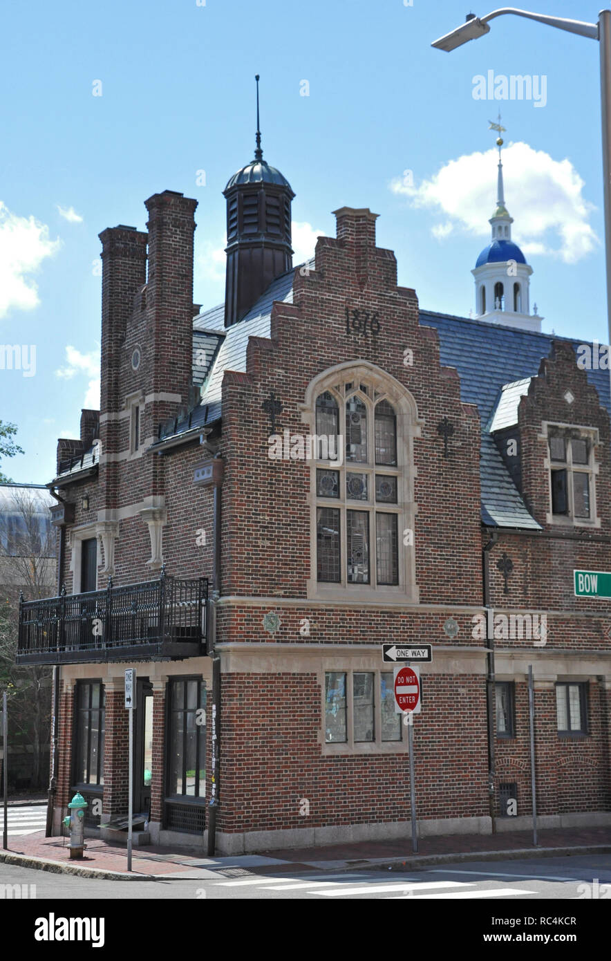 Cambridge, MA. Historic buildings around Harvard Yard, including ...