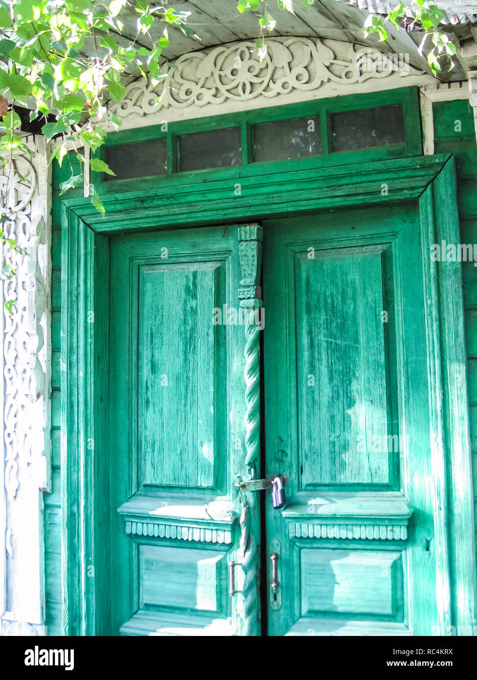 Plinths of windows of wooden houses. Ancient style of decoration of ...