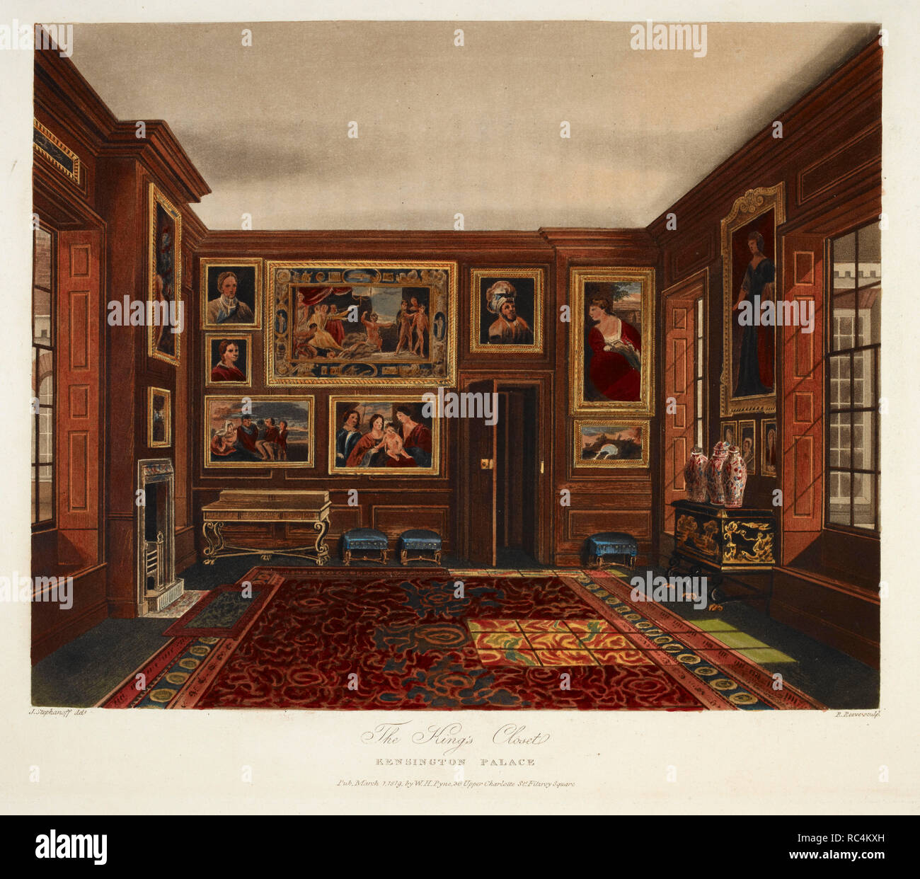 The King's closet, Kensington palace, Colour illustration / plate ...