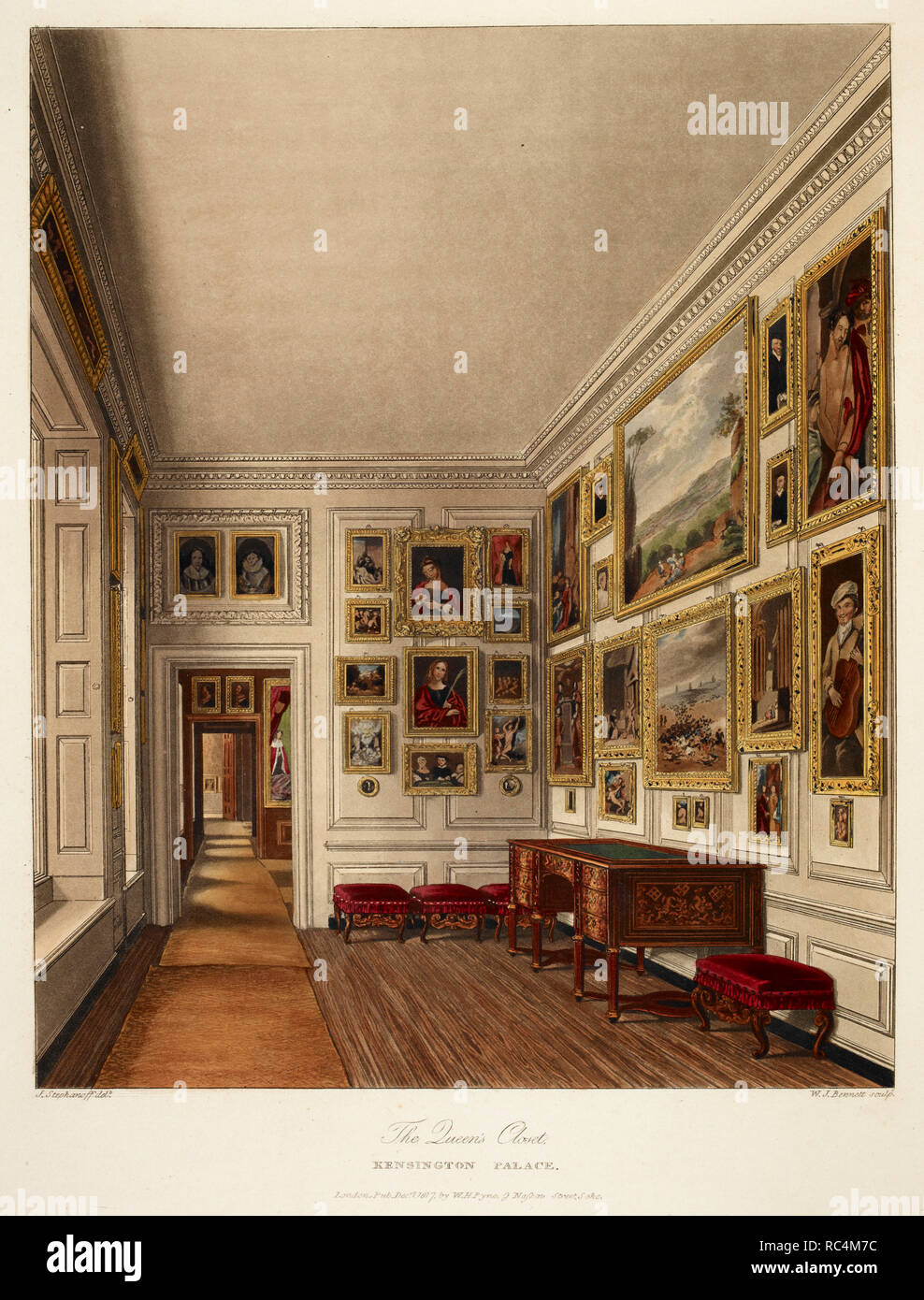 The Queen's closet. Kensington palace, Colour illustration / plate ...