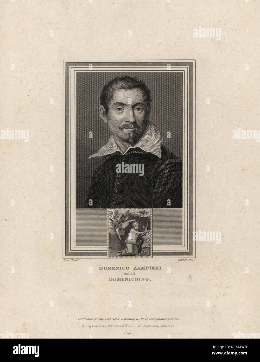 Self portrait of Domenico Zampieri, Domenichino (1581-1641), an Italian ...