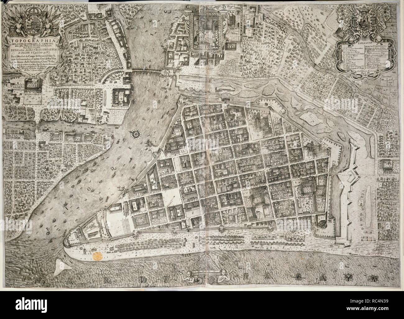 Manila. Topographia de la ciudad de Manila, capital de las. Manila ...