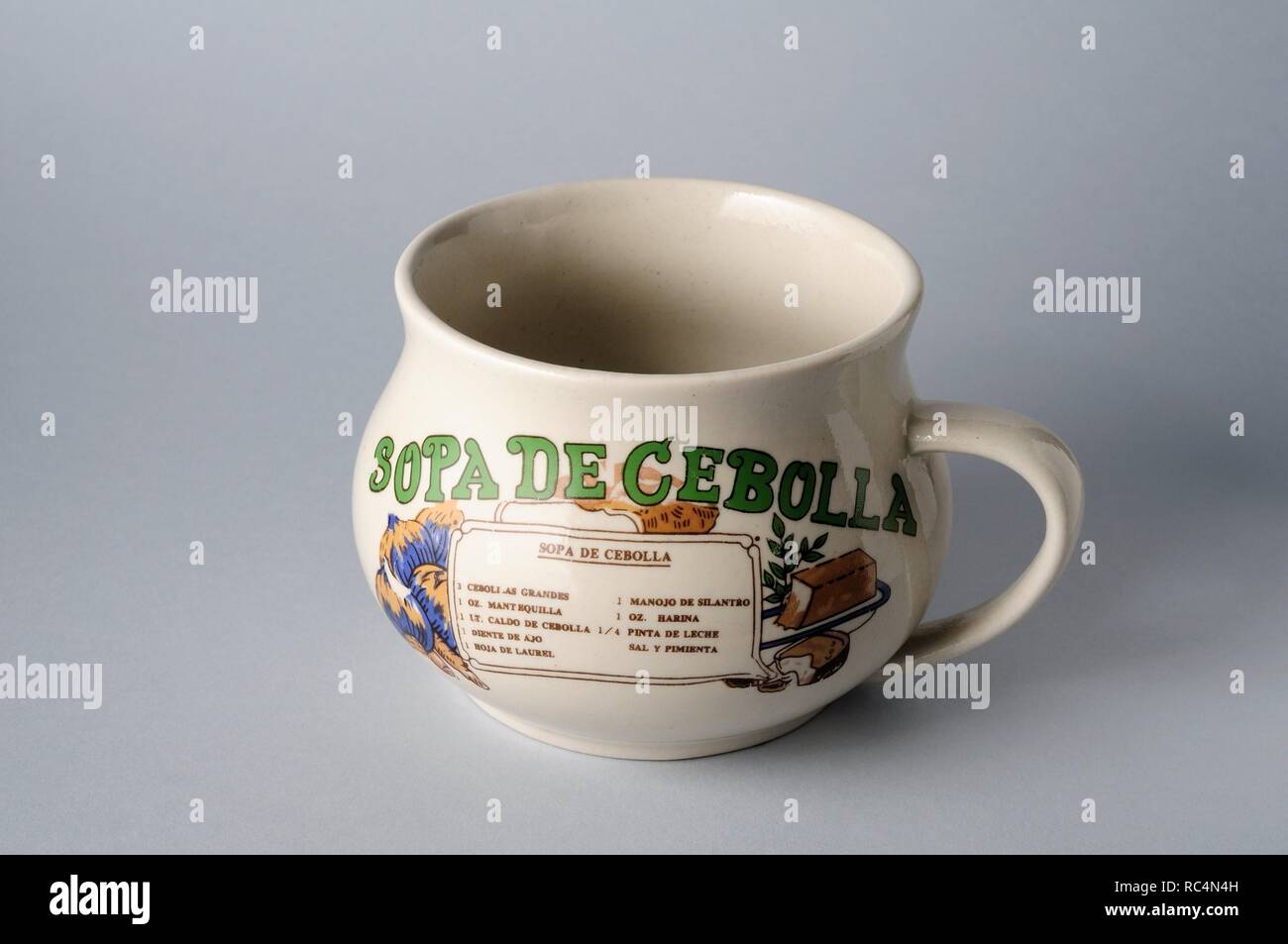 Ceramic cup with cooking recipe Stock Photo - Alamy