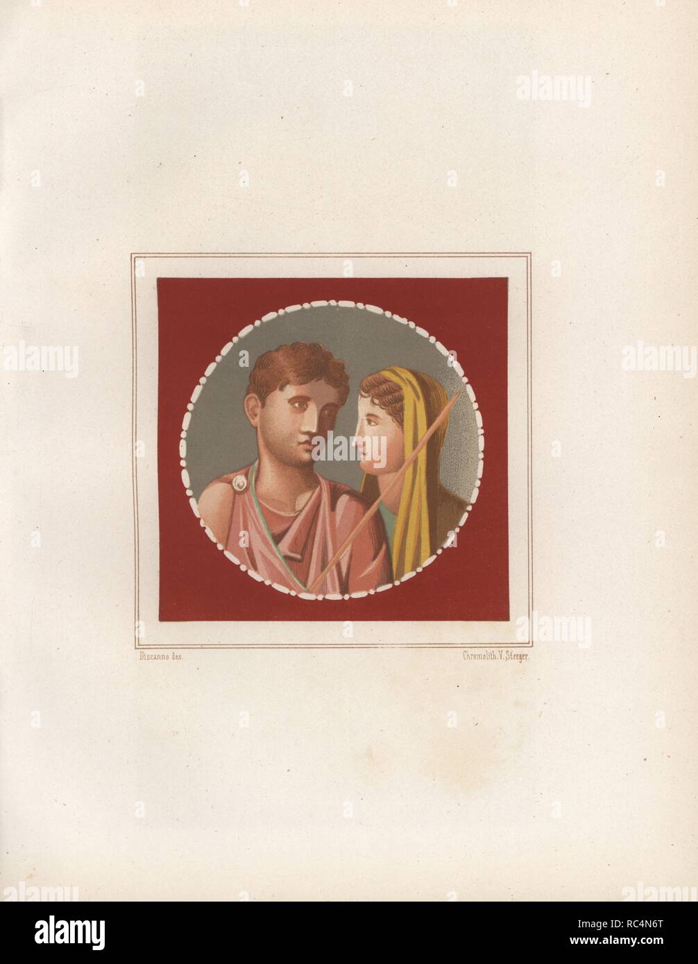 Portrait of a man and woman from an unidentified house in Pompeii ...
