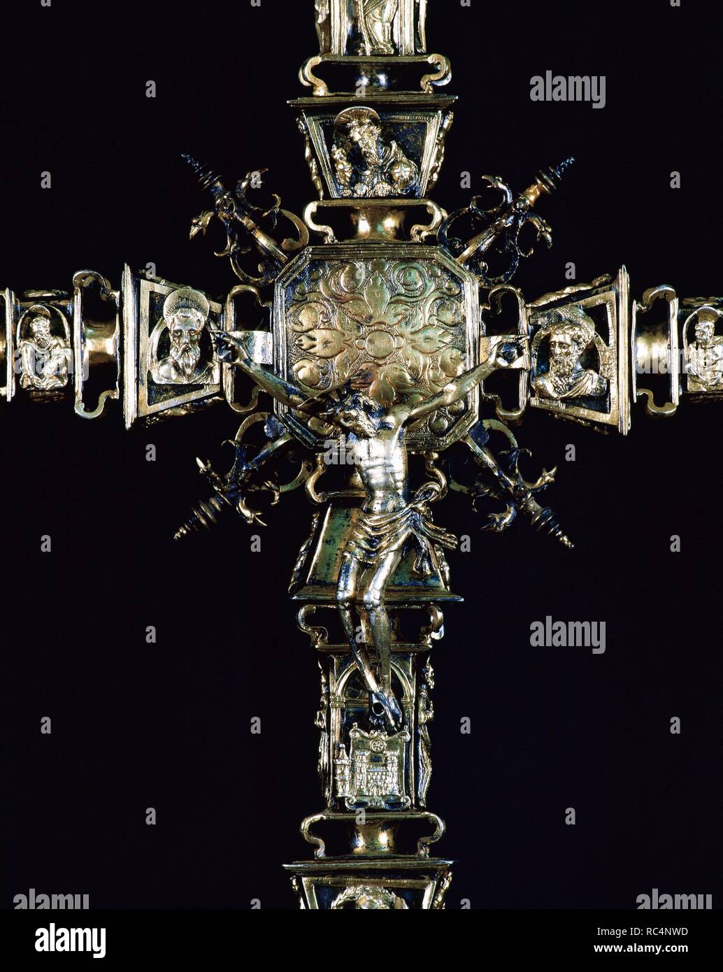 Processional cross (detail with the Crucified Christ). 16th century ...