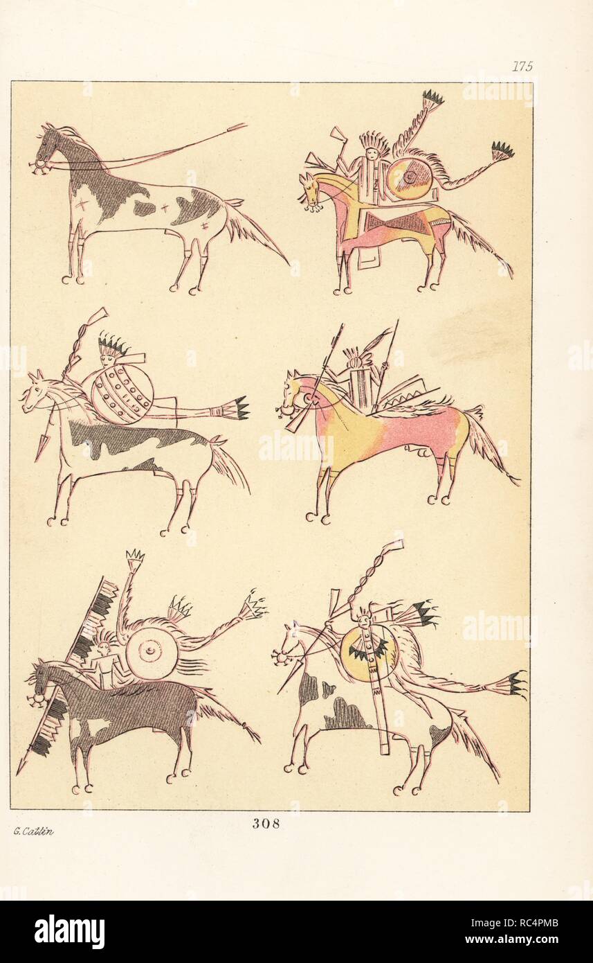 Pawnee chief's robe with painting of him giving freedom to a horse, as ...