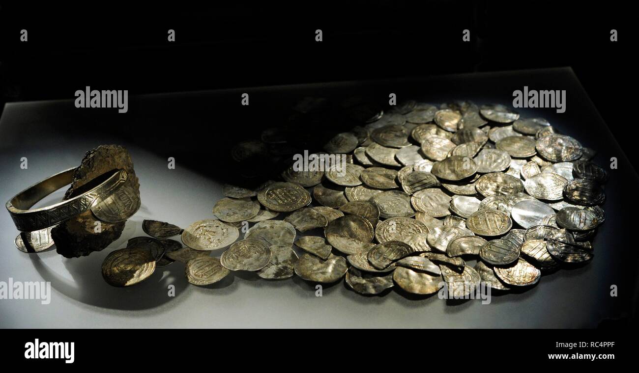 Silver fragments used as currency by weight. Historical Museum ...