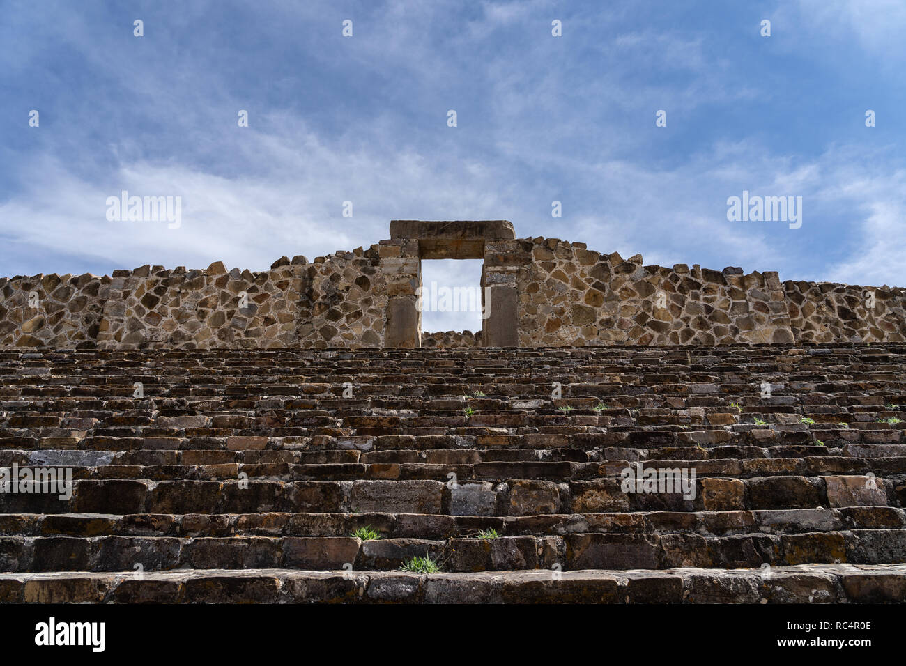 Ancient door at Monte Alban, Oaxaca, Mexico Stock Photo - Alamy