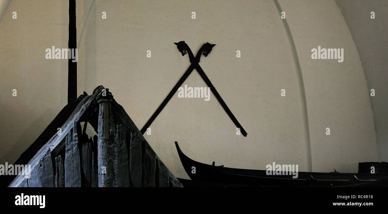 Ship of Tune. Detail. Vessel of karve type, dated in the 900 AD. Oak ...