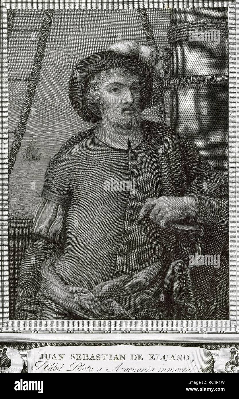 Juan Sebastian Elcano (1476-1526). Spanish explorer enlisted in the ...