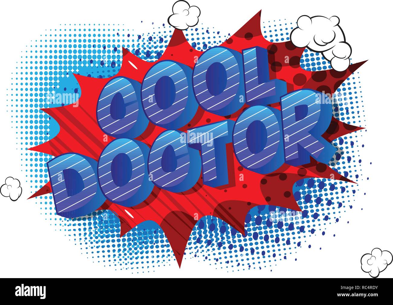 Cool Doctor - Vector illustrated comic book style phrase on abstract ...