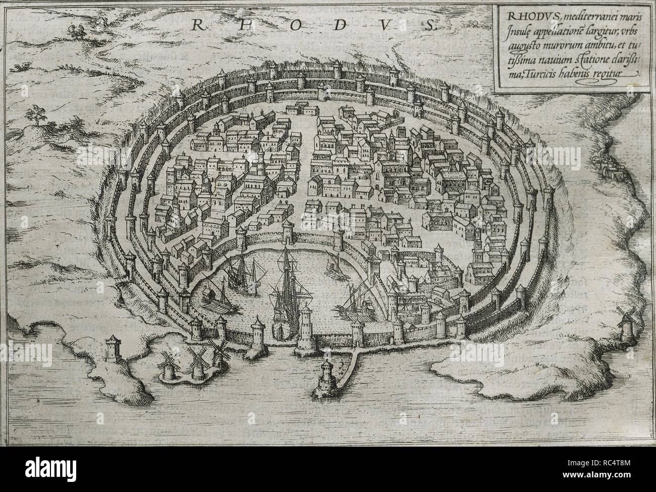 History of the Island of Rhodes. View of Rhodes. Theater of the main ...