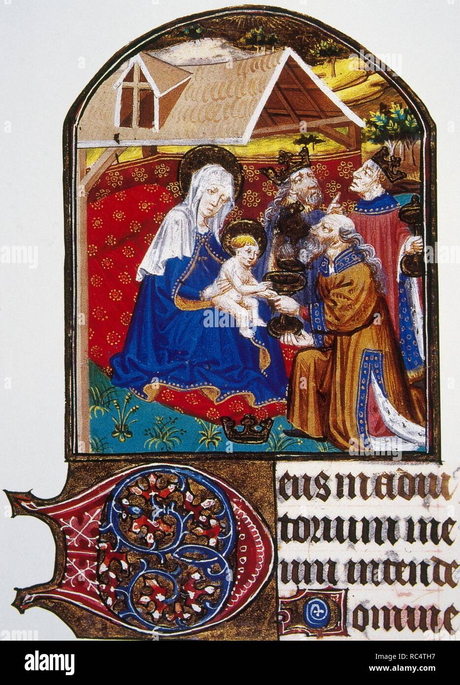 Adoration of the Magi (Melchior, Gaspar and Balthazar). Gothic style ...