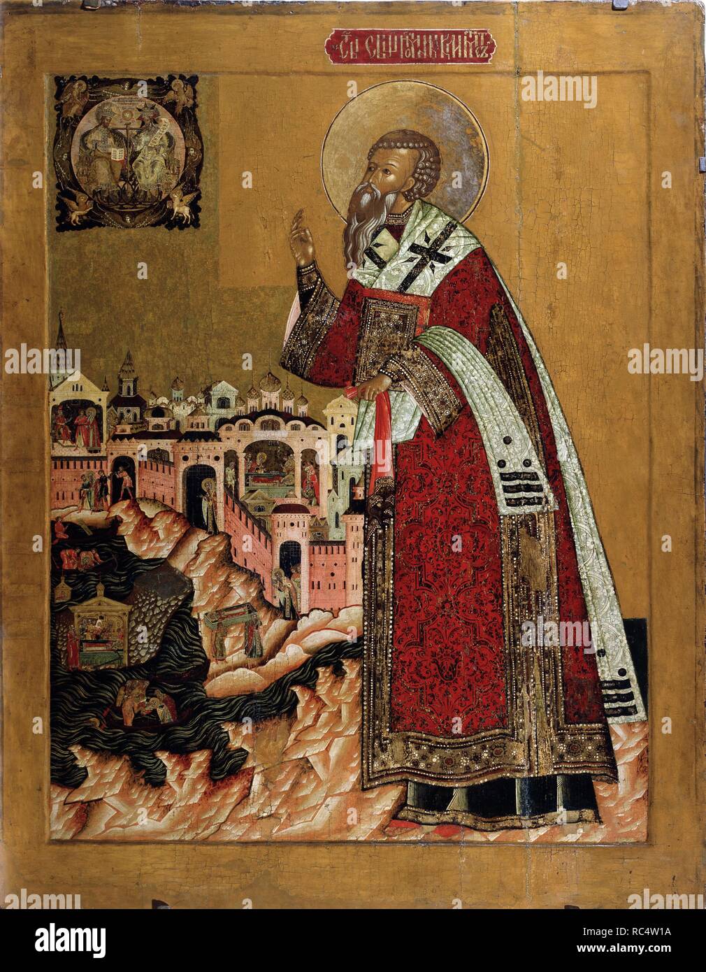 Pope Clement with scenes from his life. Museum: State Art Gallery, Perm ...