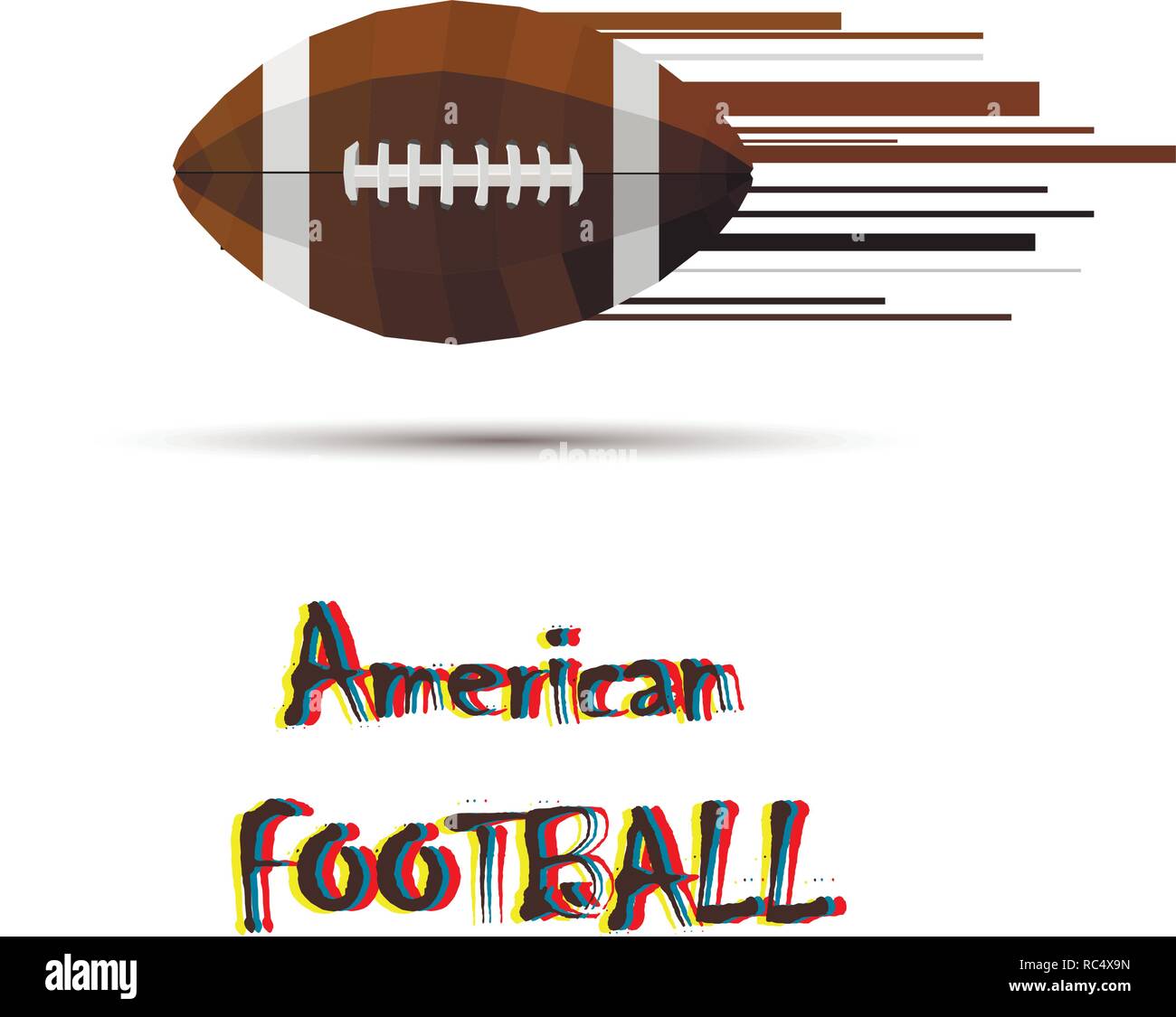 Modern header design with ball in motion and American football title ...