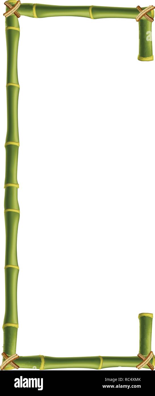Vector bamboo alphabet. Capital letter C made of realistic green bamboo ...