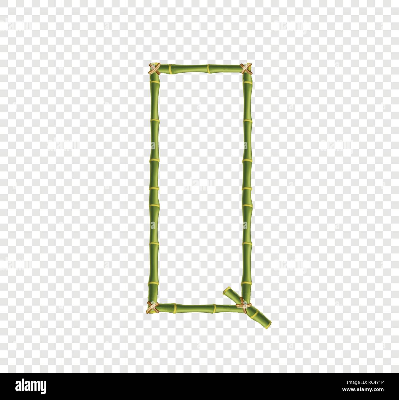 Vector bamboo alphabet. Capital letter Q made of realistic green bamboo ...