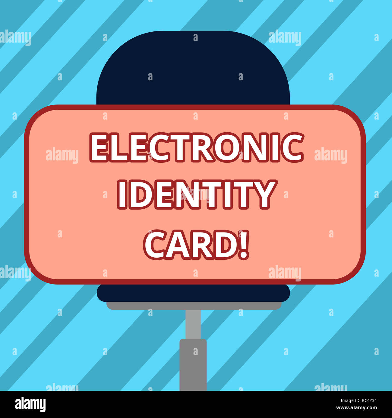 Text sign showing Electronic Identity Card. Conceptual photo digital ...