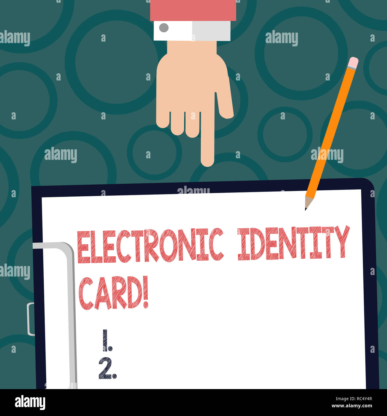 Text sign showing Electronic Identity Card. Conceptual photo digital ...