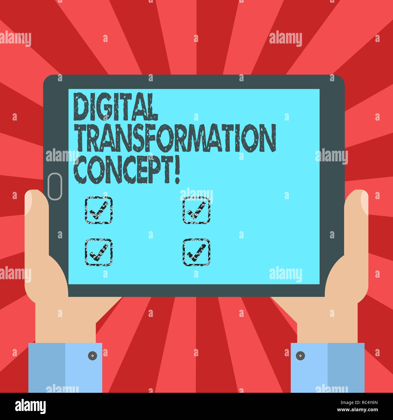 Conceptual hand writing showing Digital Transformation Concept ...