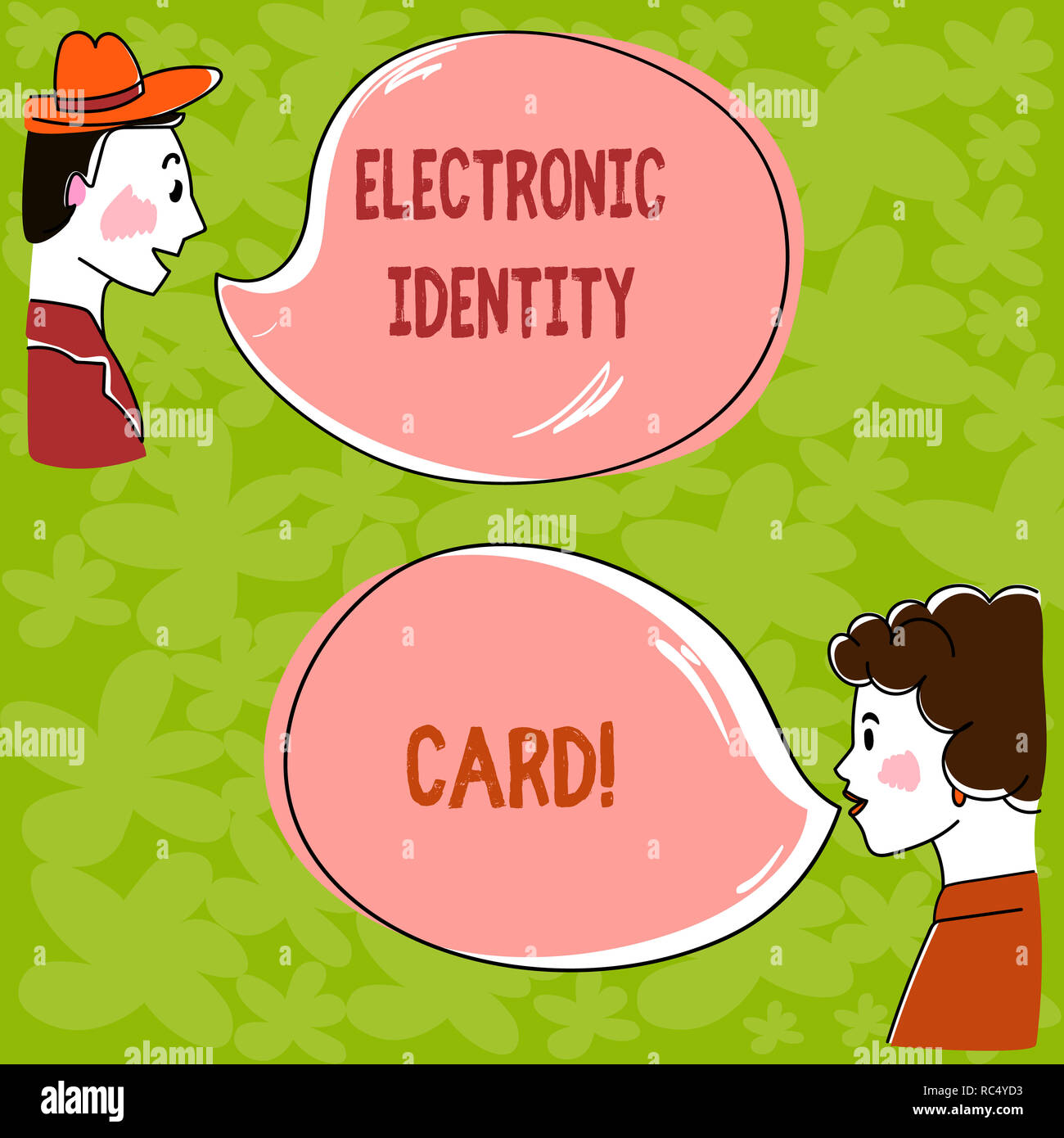 Handwriting text Electronic Identity Card. Concept meaning digital ...