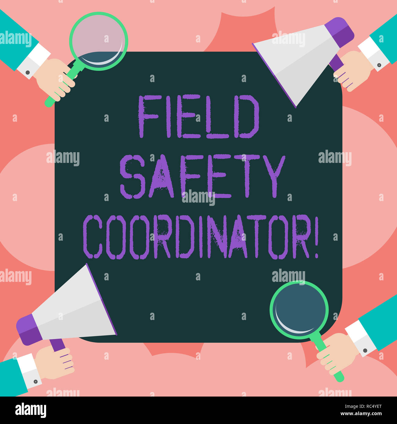 Writing note showing Field Safety Coordinator. Business photo ...