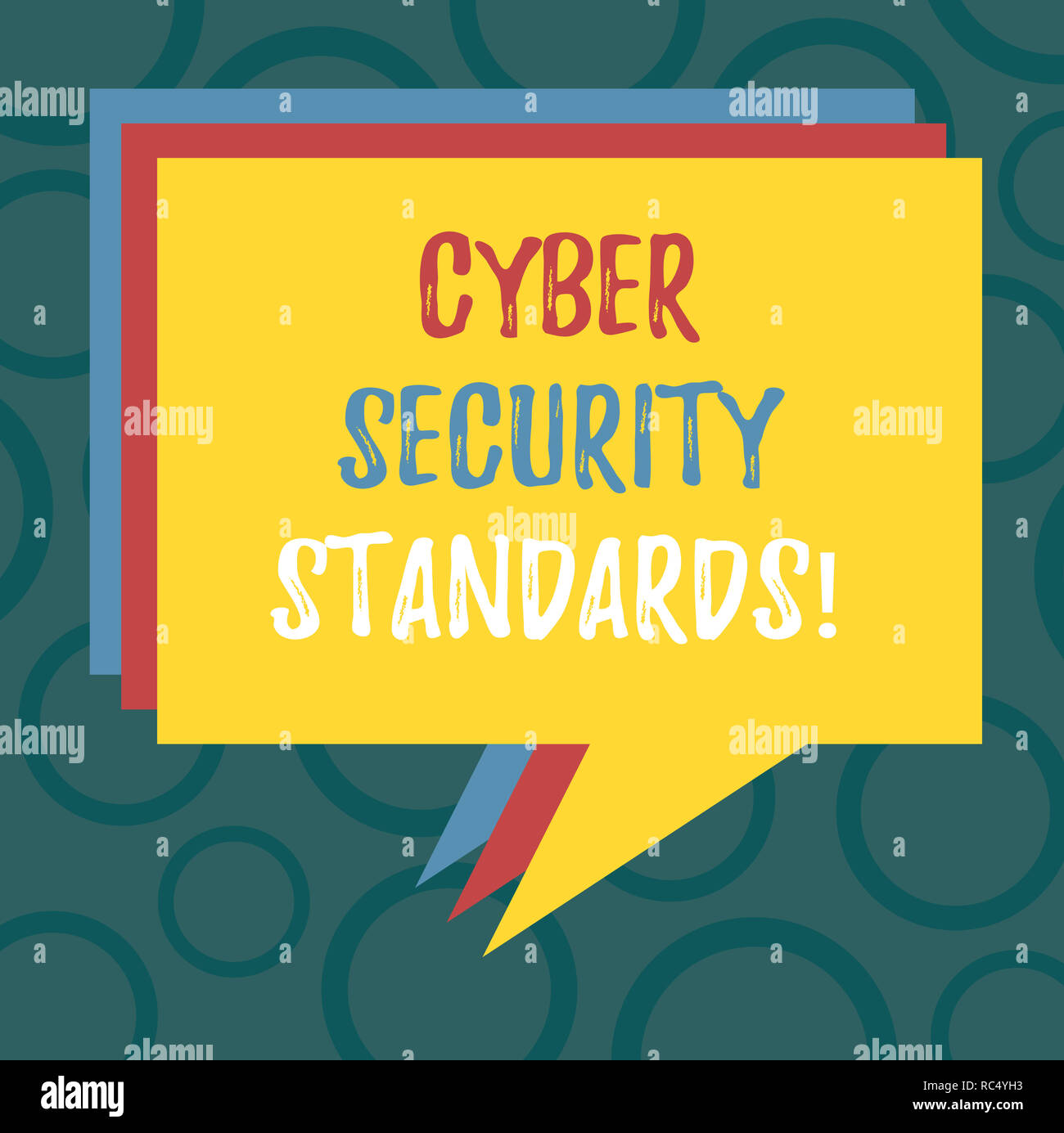 Writing note showing Cyber Security Standards. Business photo ...